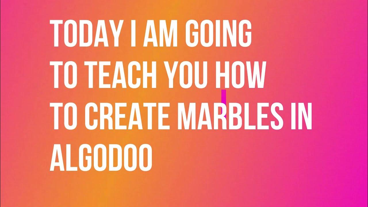 How To Create Marbles In Algodoo - YouTube
