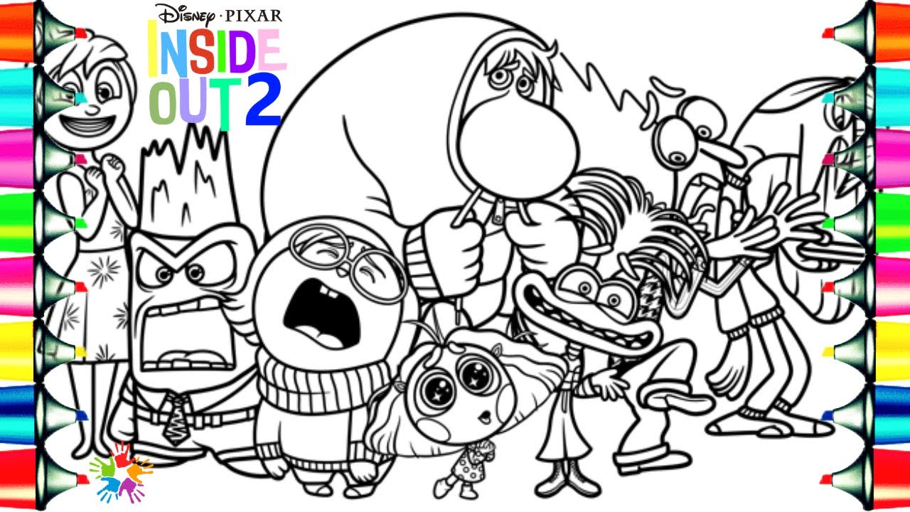 Inside Out 2 Coloring Pages / How to Color All the main Characters ...