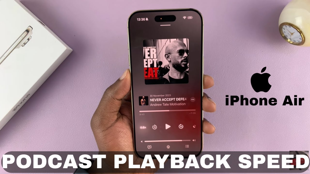 How To Adjust Podcast Playback Speed On iPhone Air - YouTube