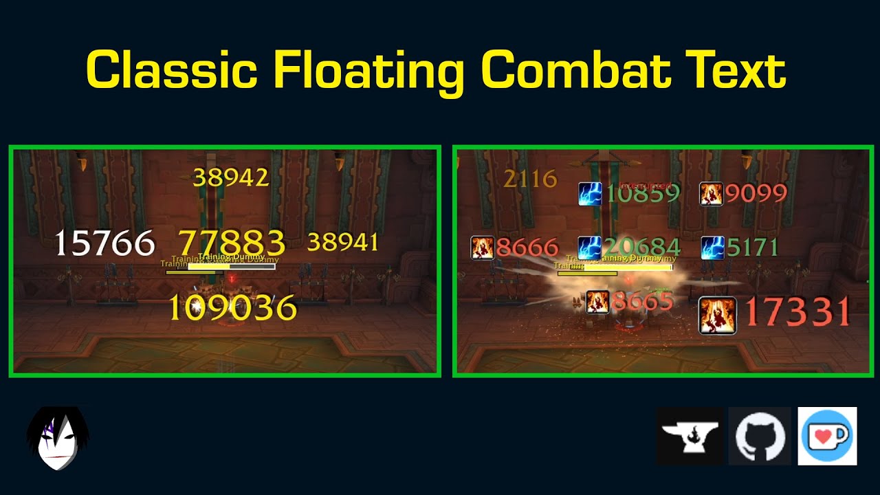 WoW:Shadowlands Classic Damage Text - YouTube