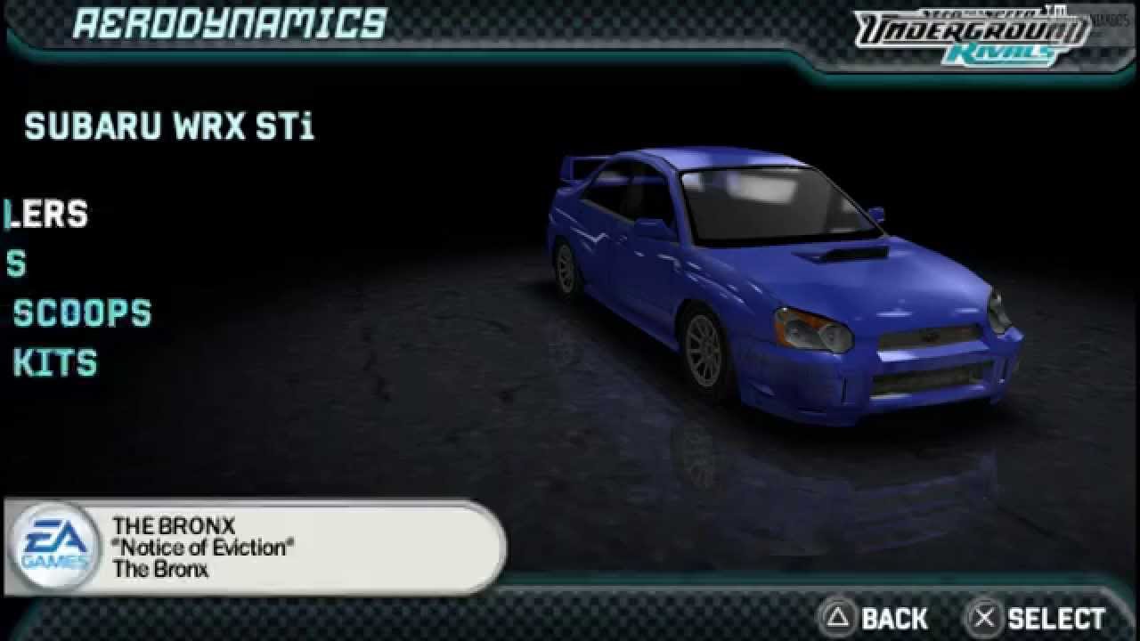 NFS Underground Rivals - Subaru Impreza WRX STi Tuning - YouTube