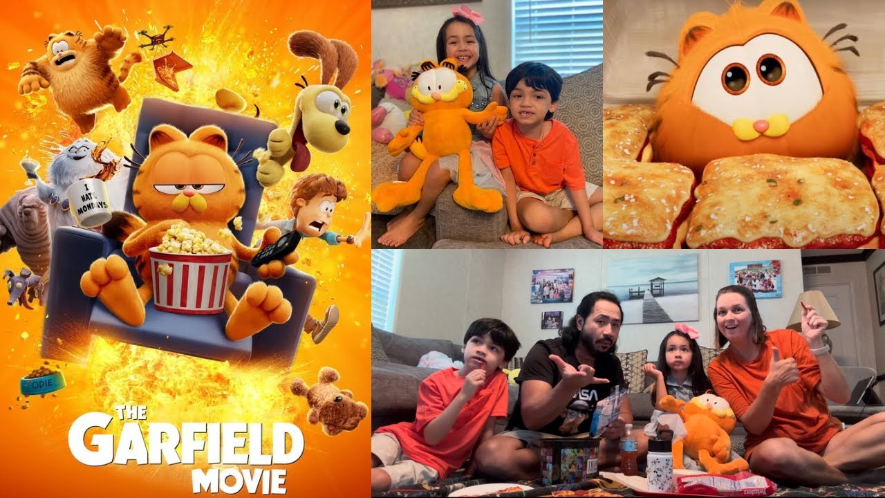 The Garfield Movie Watch Party! Special Guest + Lasagna & Pizza! - YouTube