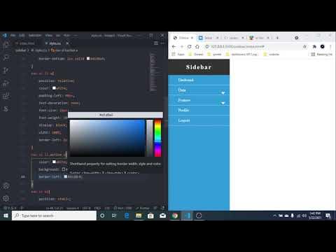 Membuat Sidebar Responsive Dengan HTML CSS dan Javascript - YouTube