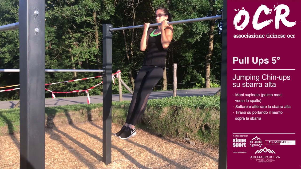 Pull Ups 5° - Jumping Chin Ups su Sbarra Alta - YouTube