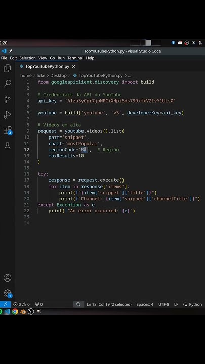 Vídeos Do Youtube Em Alta No Python Informatica Desenvolvedor Python Programming Codingbr 