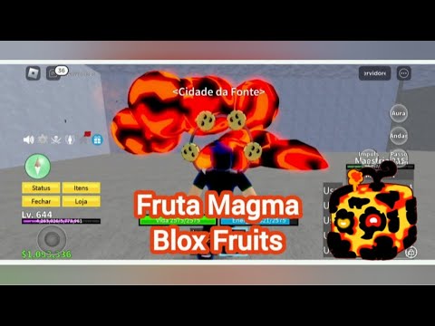 Fruta Magma- Blox Fruits - YouTube