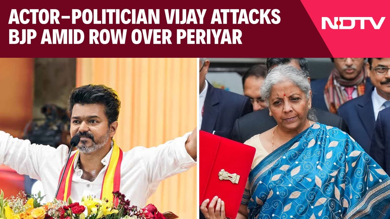Actor Vijay | Actor-Politician Vijay Attacks BJP Amid Row Over Periyar ...