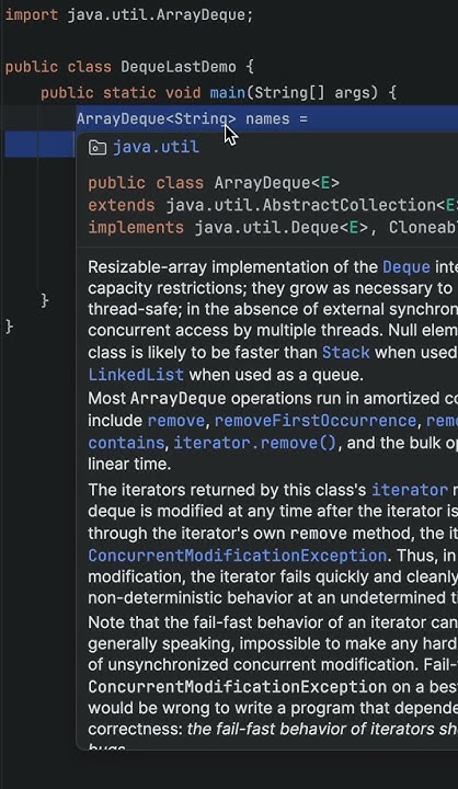 Every Java programmer should know Deque getLast() #coding #java #core #SequencedCollection # ...