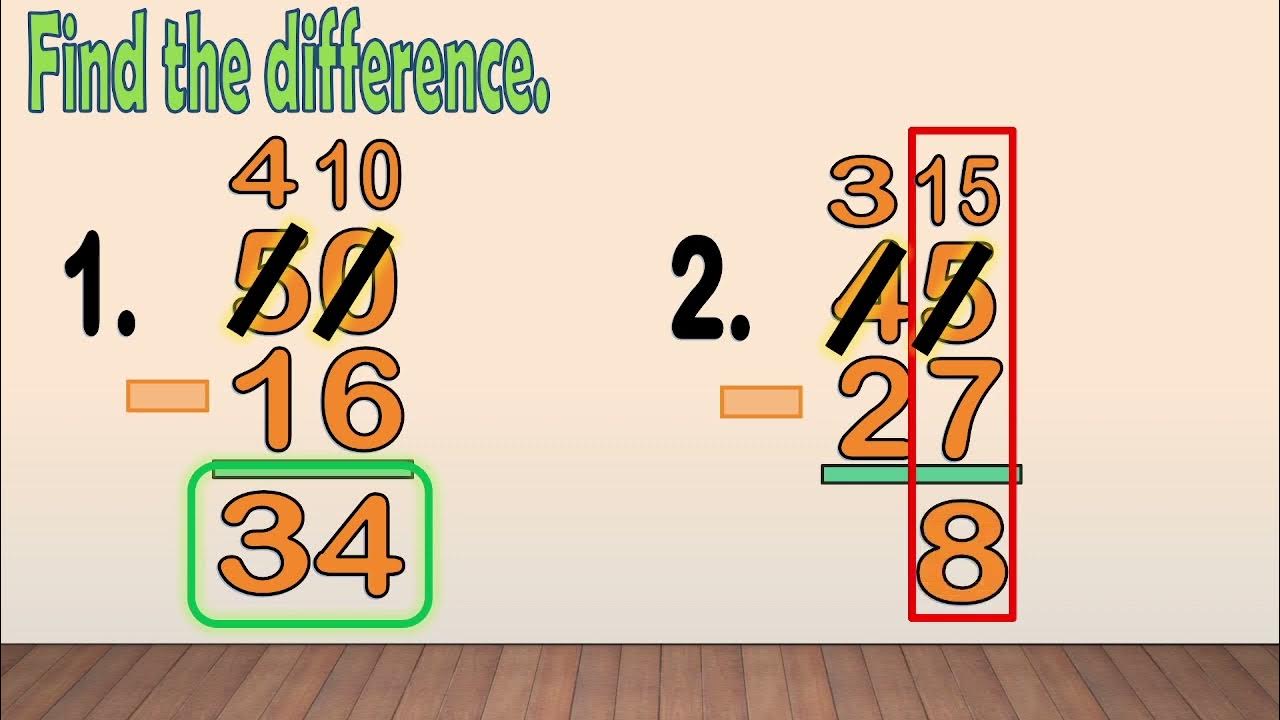 Subtracting 2-digit numbers with regrouping - YouTube