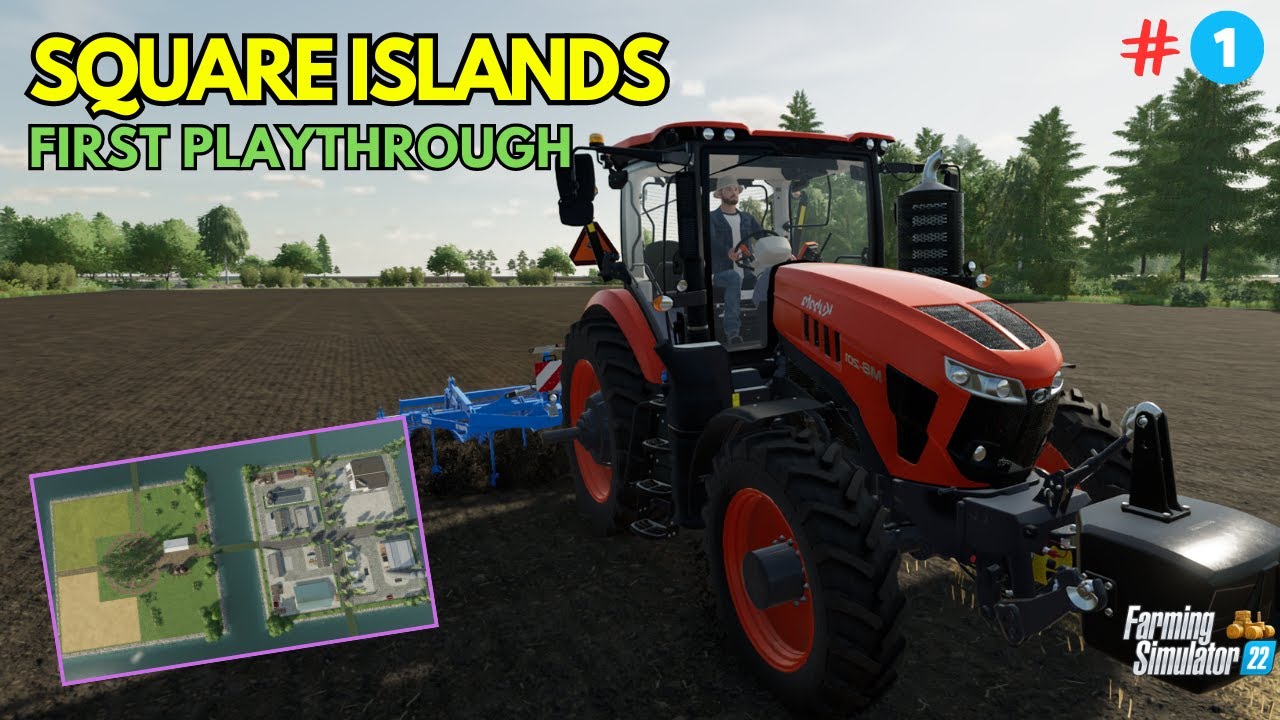 FIELD WORK & CONTRACTS - SQUARE ISLANDS #farmingsimulator22 #timelapse ...