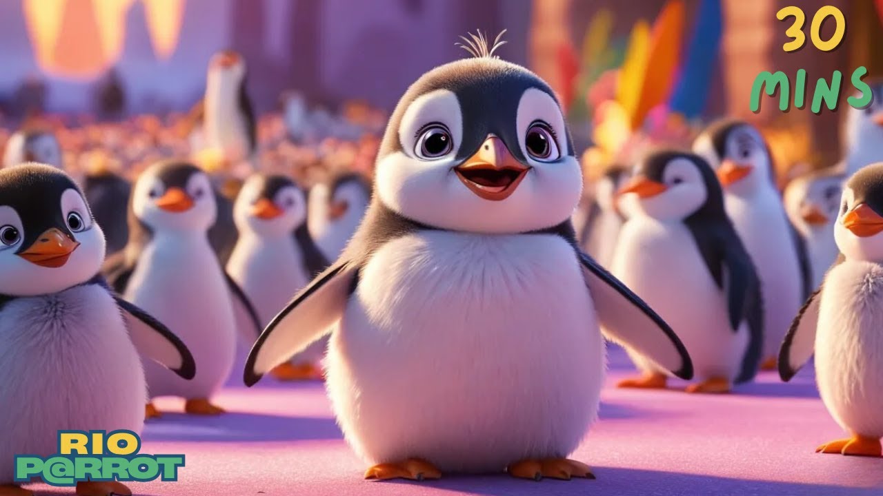 Penguin in the Sky | English Songs | Rio Parrot - Kids Stories Land ...