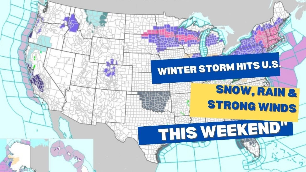 Winter Storm Sweeps Across the U S Heavy Snow, Rain & Strong Winds This ...