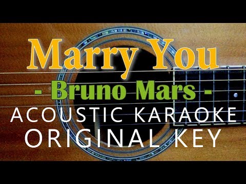 Marry You - Bruno Mars [Acoustic Karaoke]