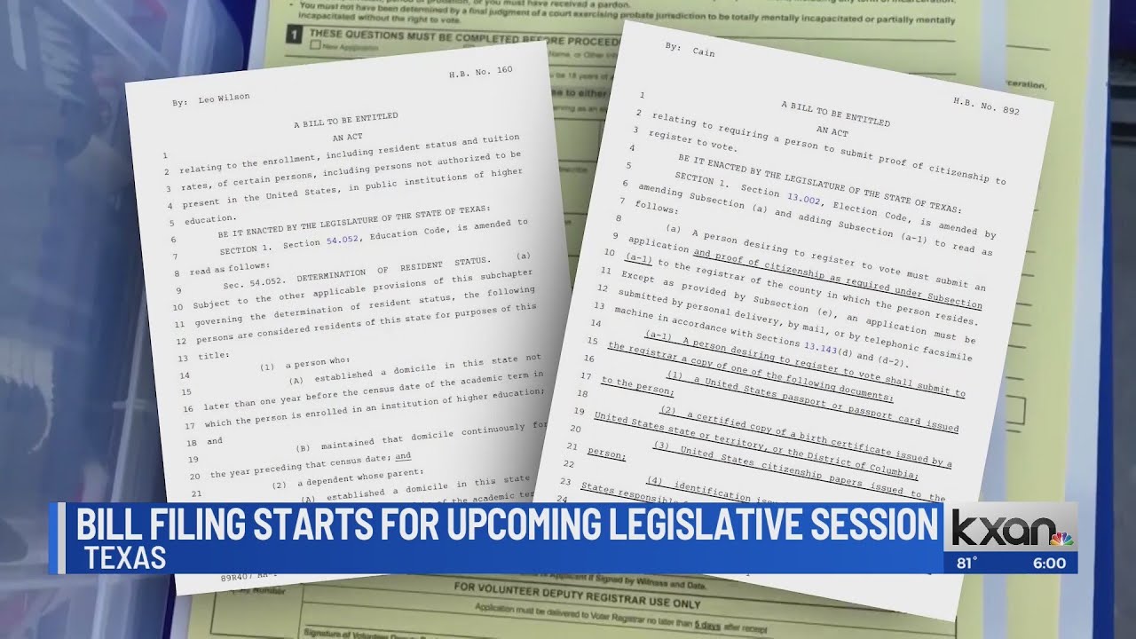 Texas lawmakers file record number of bills ahead of 2025 session - YouTube