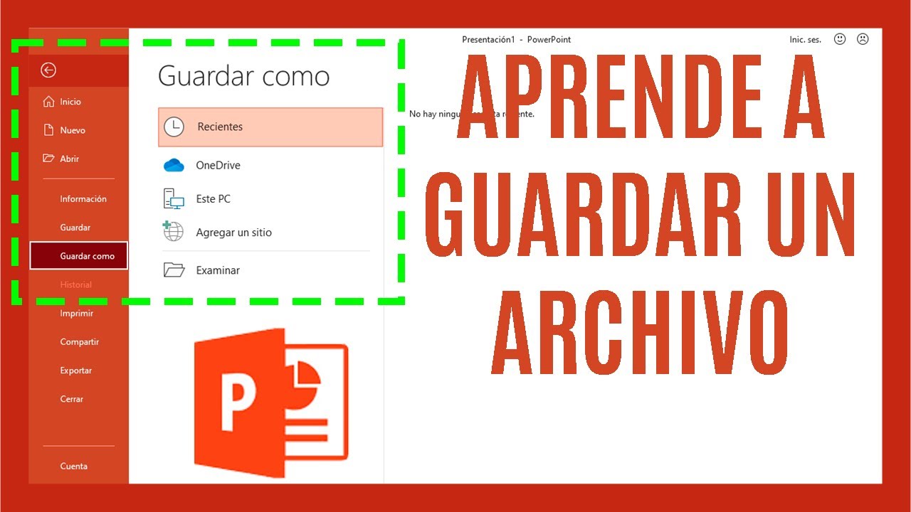 Como guardar archivos de PowerPoint 2016 | 2019 - YouTube