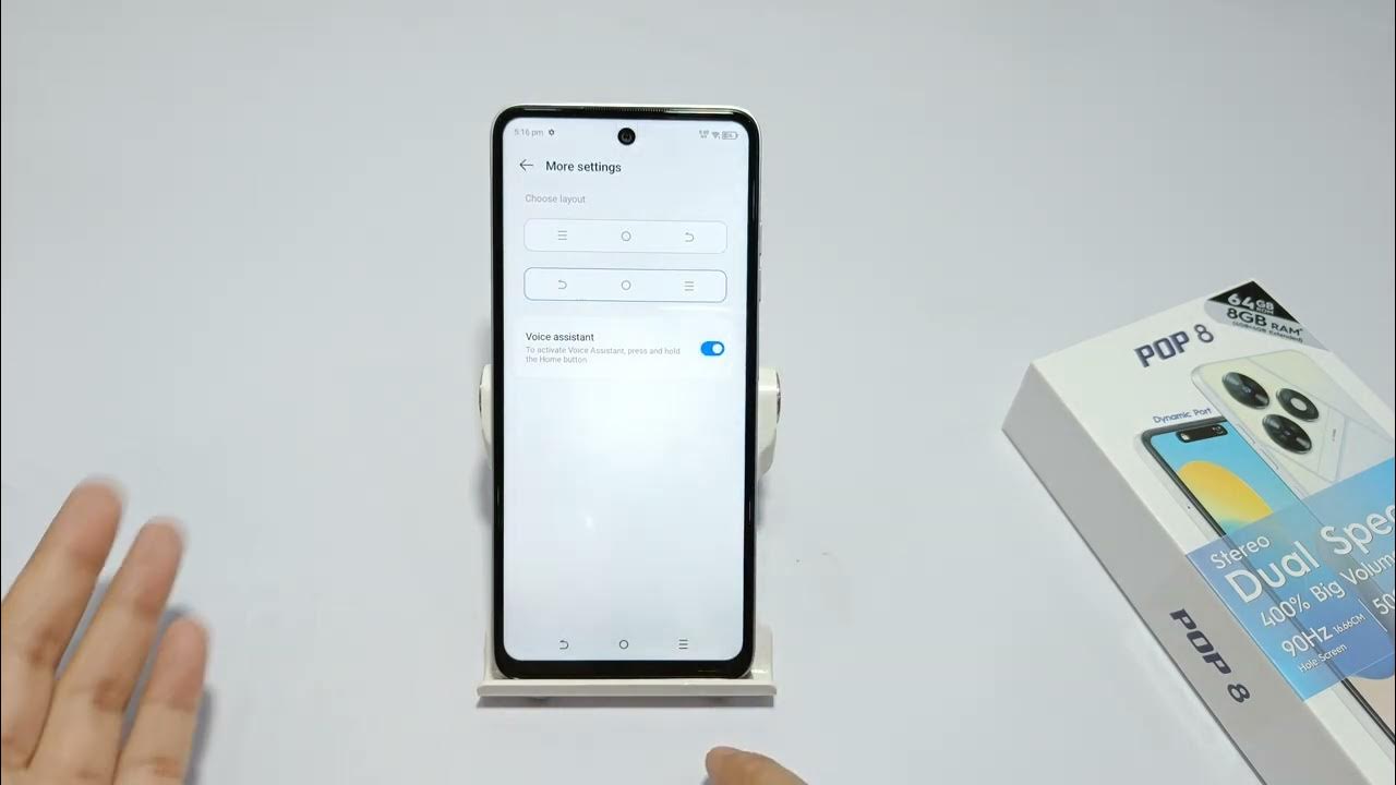 How to set set back button in tecno pop 8 | Tecno pop 7 pro me back button kaise set kare - YouTube