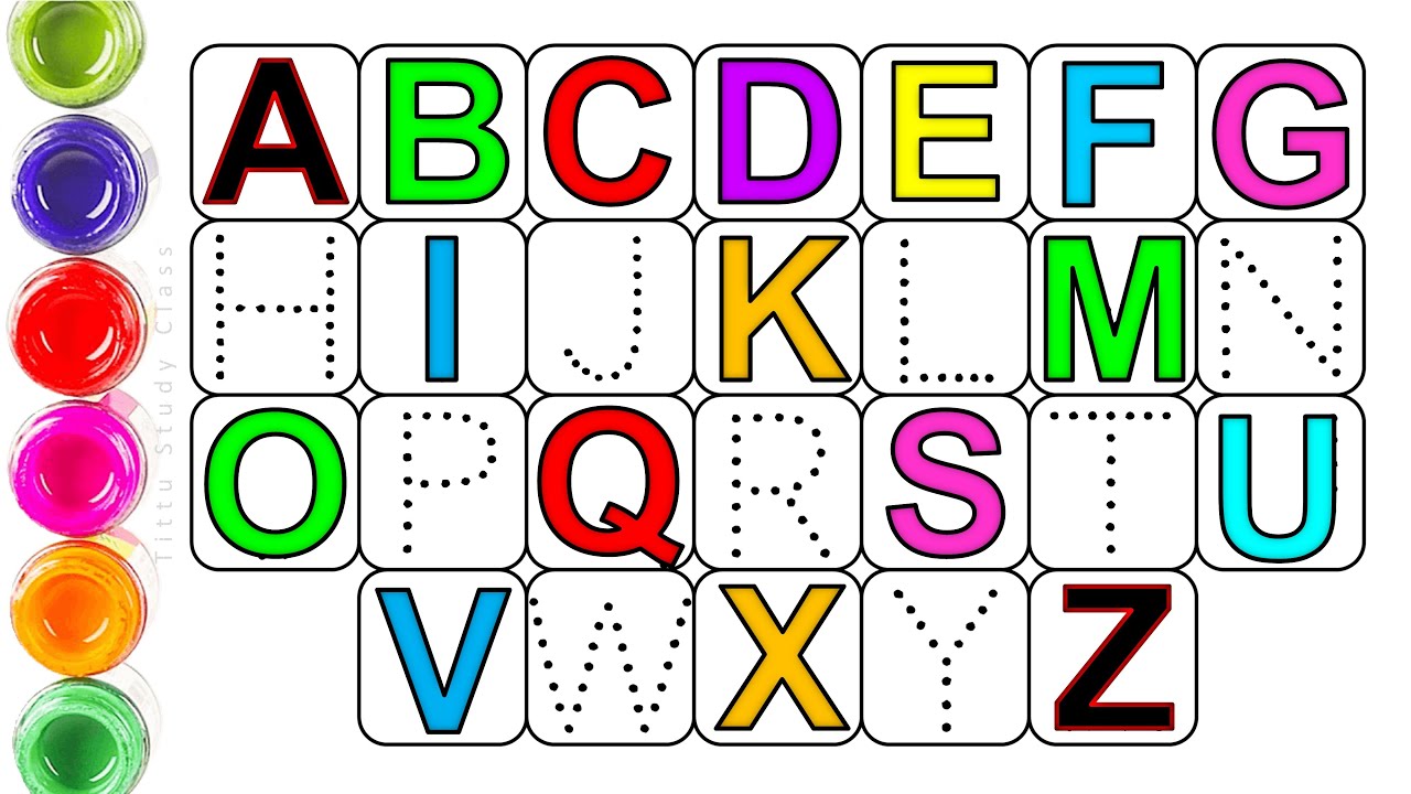 Learn alphabet abcd, numbers and shapes, a for Apple, b for ball, abcd ...