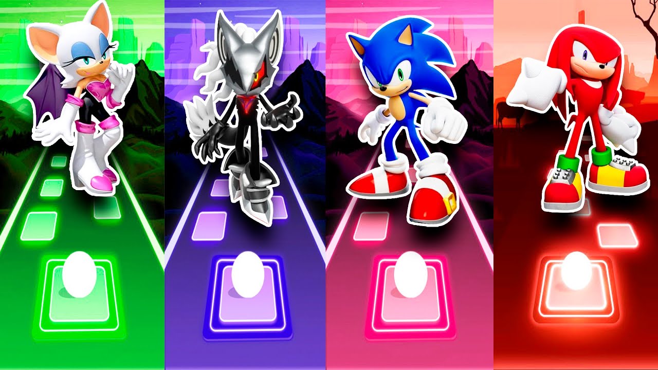 Tiles Hop EDM Rush - Rouge The Bat vs Sonic Forces vs Sonic vs Knuckles ...