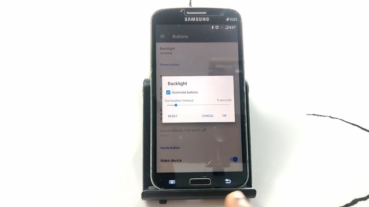 how to turn on off button backlight on android - YouTube