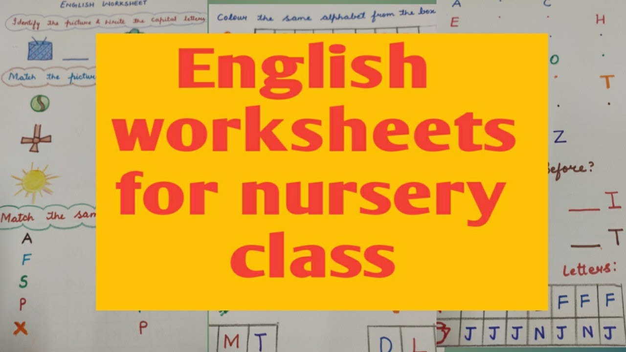DIY English Worksheets For Nursery Class DIY English Worksheets For Nursery Class