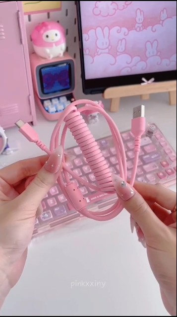 Unboxing pink bunny keyboard 🐰🐇⌨️💝 #unboxingvideo #love #sub #shorts ...