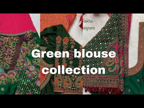 Green color blouse design / latest trending blouse collection 2023 ...