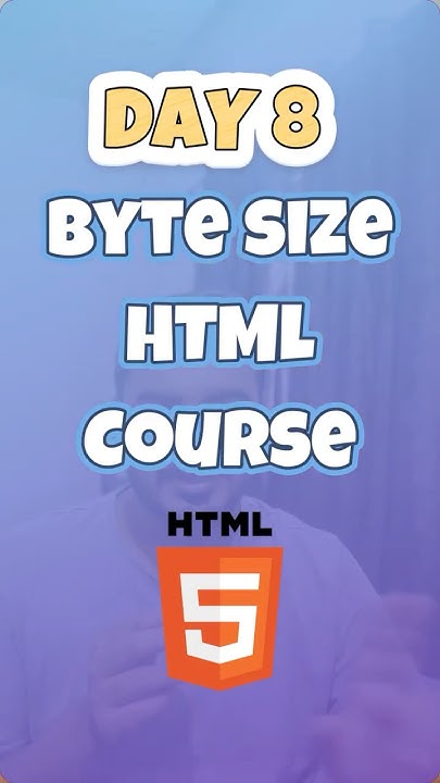 Day 8 - Byte Size HTML Course #html5 #html #webdesign #programming - YouTube