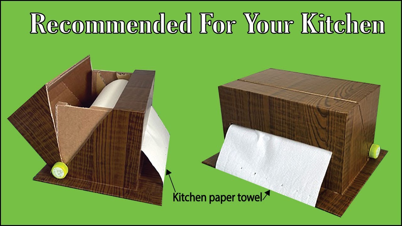 How to make Kitchen towel paper dispenser || Cardboard Ideas - YouTube