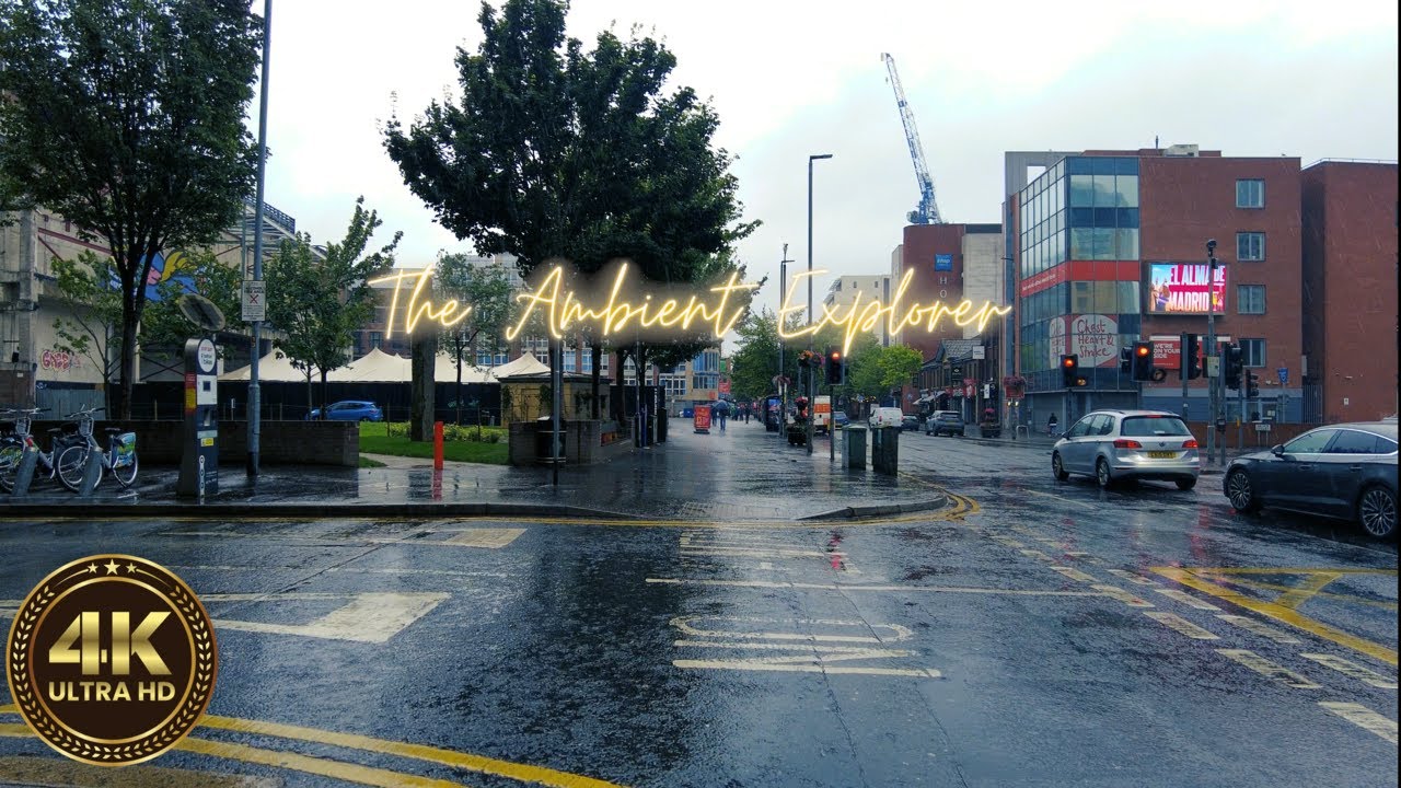 Walking out of Belfast City Centre in the Rain \ 4k Binaural Sounds ...