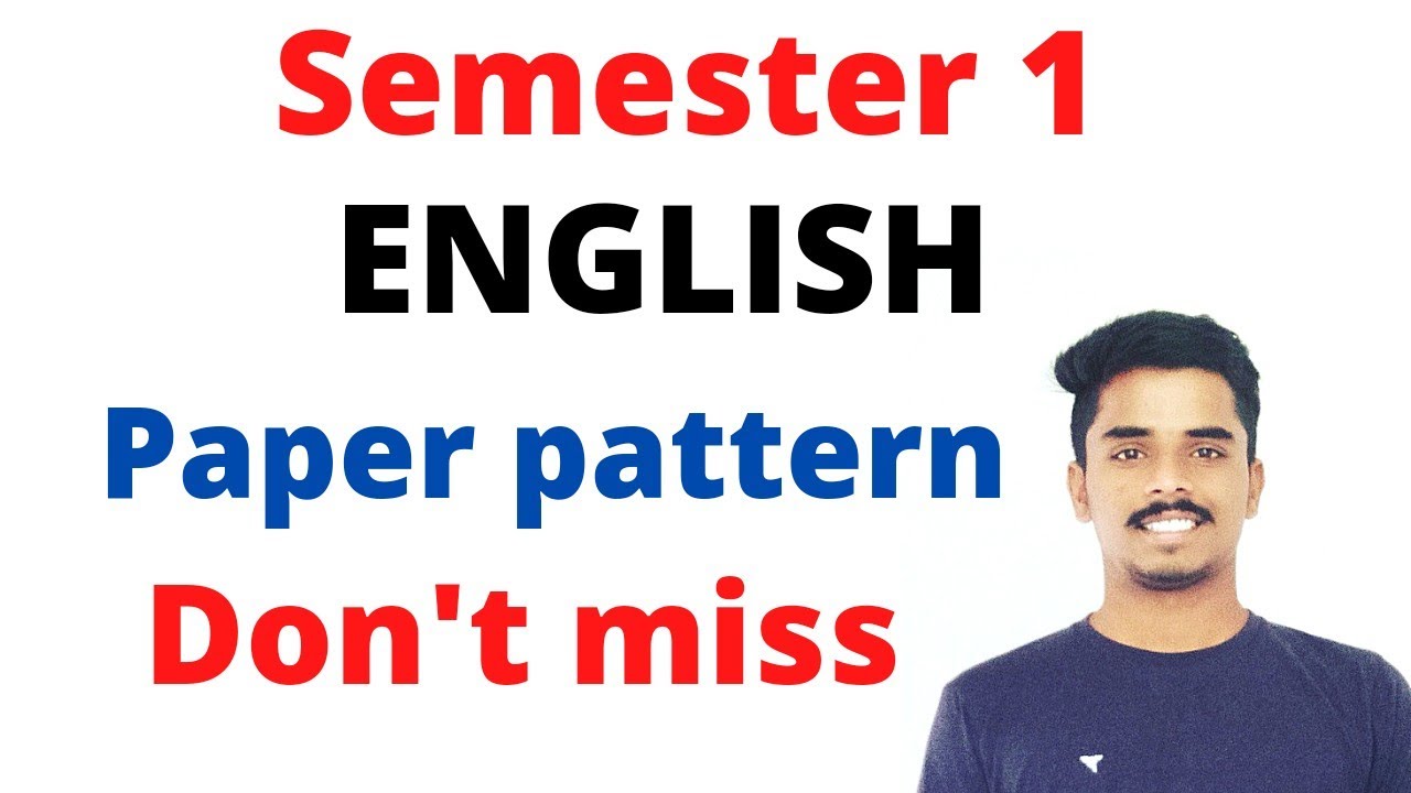 new update questions paper pattern degree semester 1 english - YouTube
