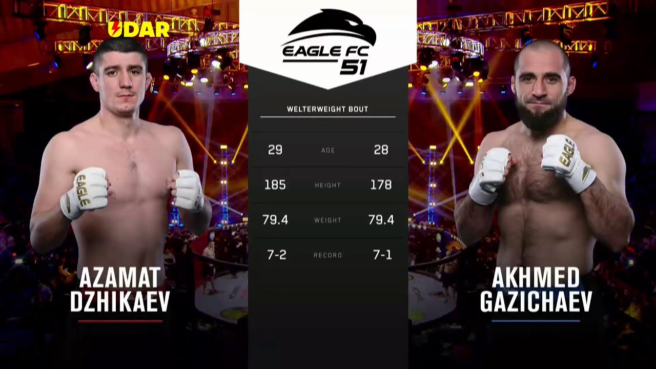 Azamat Dzhigkaev vs Akhmed Gazichaev | #EagleFC51 Full Fight - YouTube