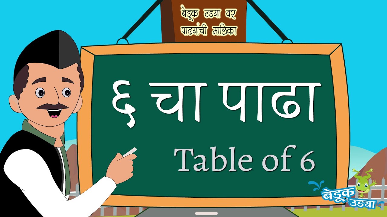 ६ चा पाढा - Table of 6 - मराठी पाढे - Marathi Padhe - Multiplication ...