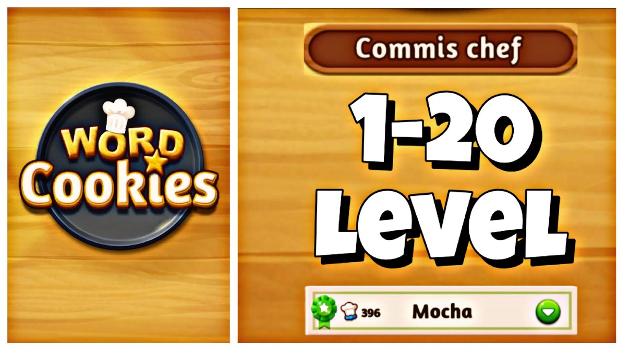 Word Cookies!® Commis chef - Mocha 1-20 Level Answers - YouTube