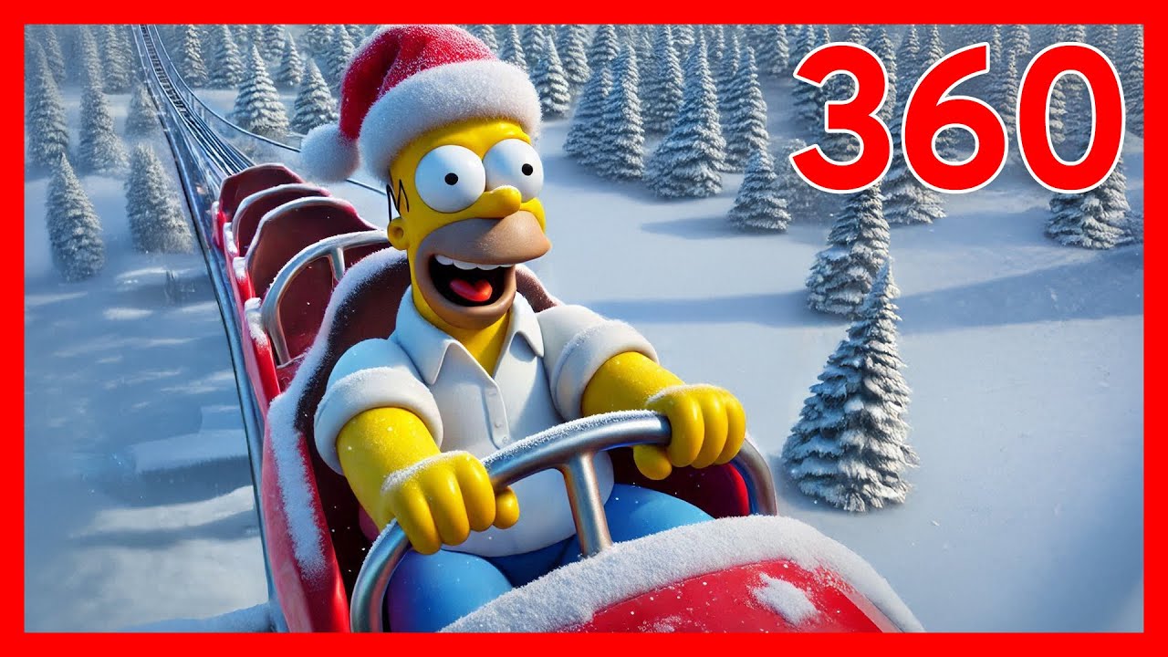 I built The 360 Simpsons XMAS Roller Coaster with HOMER - YouTube
