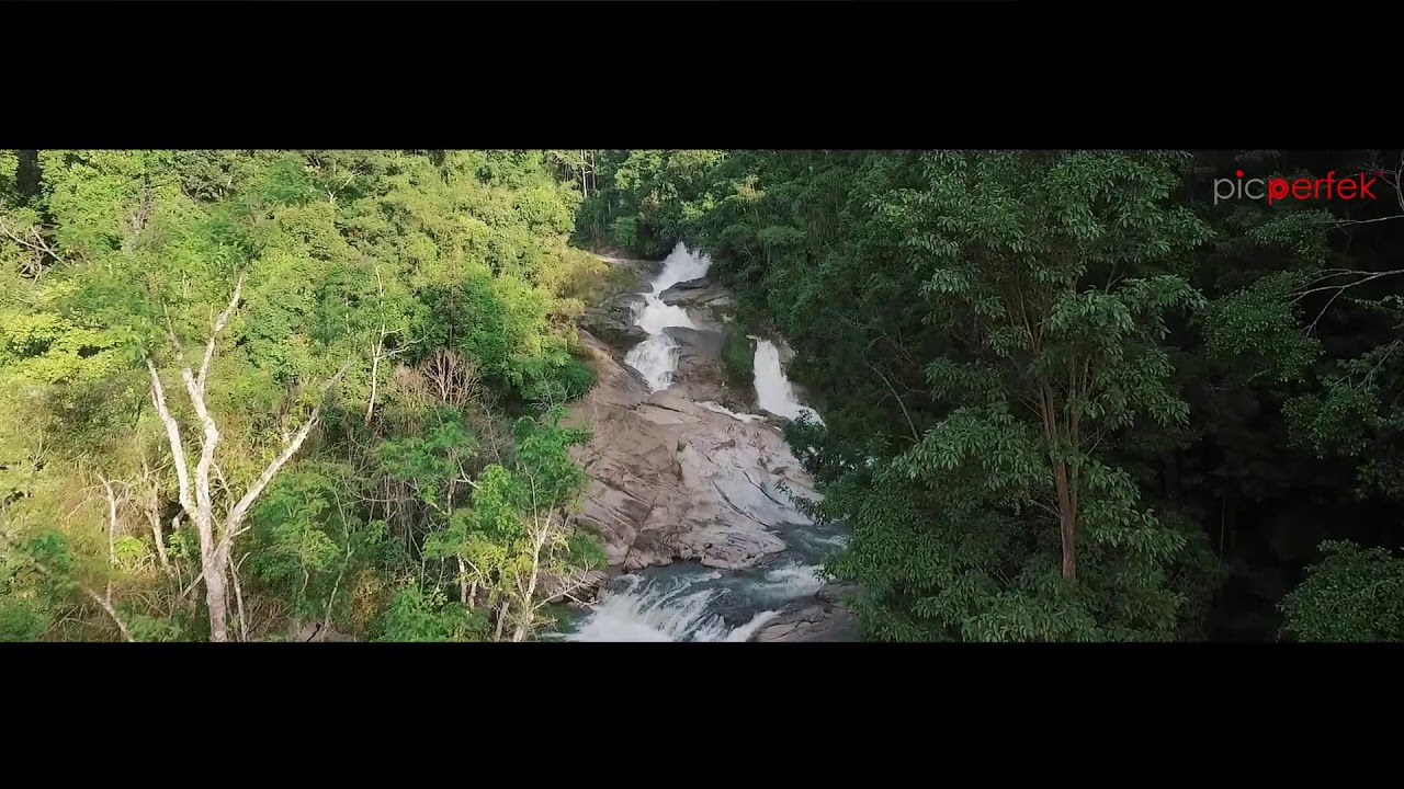 Chamang Waterfall Aerial Video Picperfek - YouTube