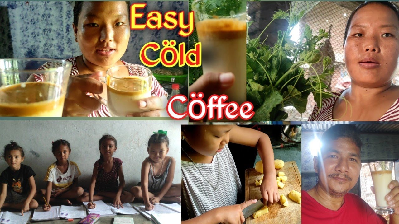 Garmi Ma 1st Time Banako majako COLD COFFEE ☕ ️🥤|Xorilai Chowmein Khana ...