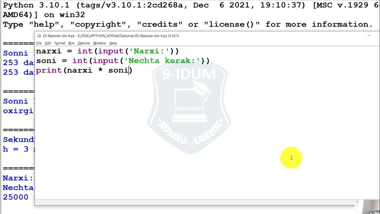 25 dars nazorat ishi - YouTube