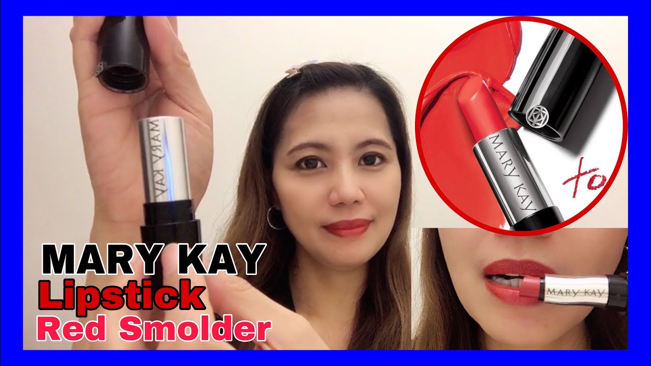 MARY KAY Lipstick Red Smolder /Zaiveeyh Shy - YouTube
