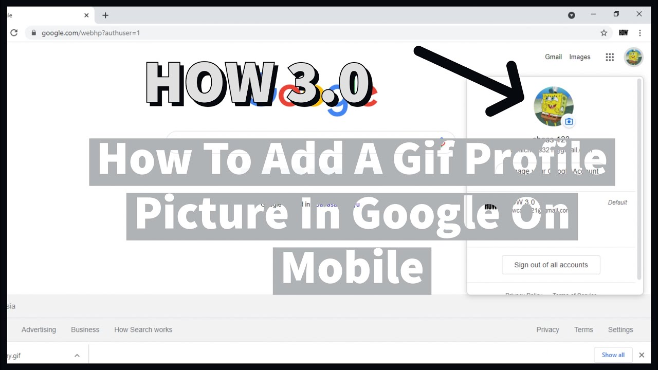 HOW TO ADD A GIF PROFILE PICTURE IN GOOGLE ON MOBILE. - YouTube
