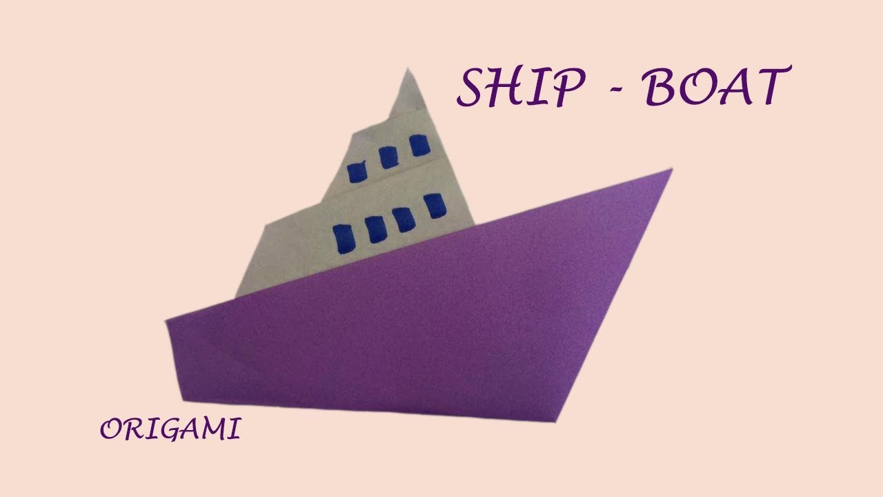 Ship - Boat | Easy origami transportation for Fun DIY - YouTube