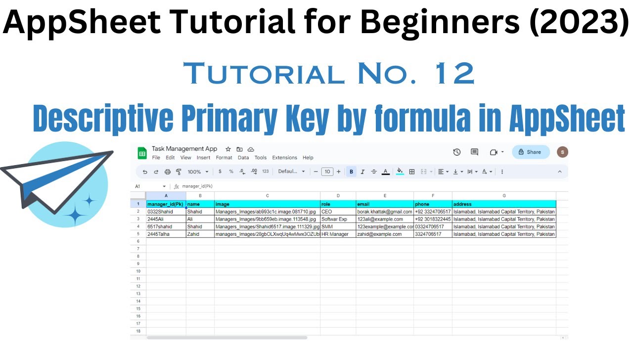 Descriptive primary key by formula - YouTube