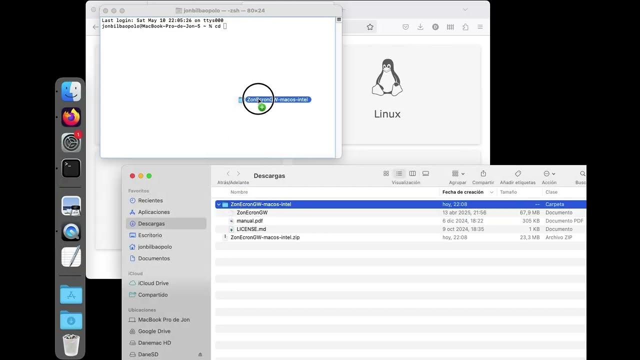 App ZonEcron en macOSX - YouTube