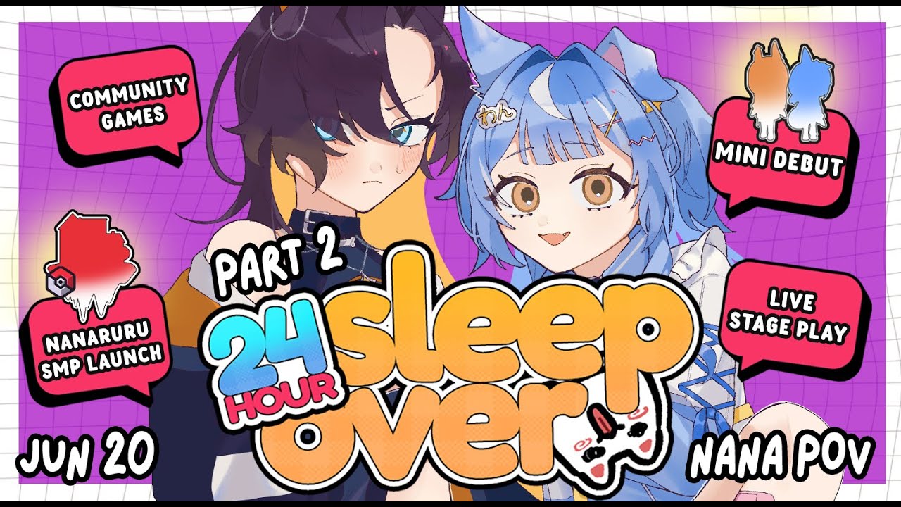 【24 HOUR SLEEPOVER】Part 2 - SLEEP OVER DAY! COME HONK MIMI - Nana's POV ...