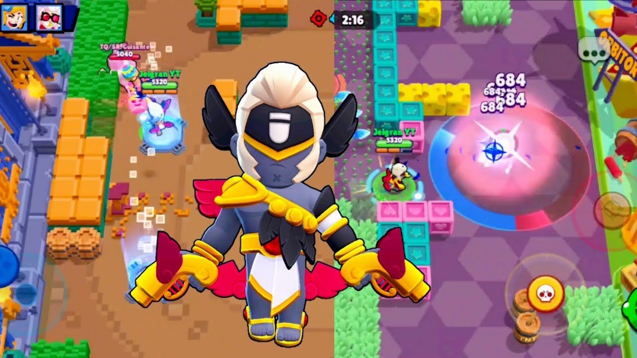 Partidas con la skin gratis de Colt Ángel Caído//Brawl Stars - YouTube