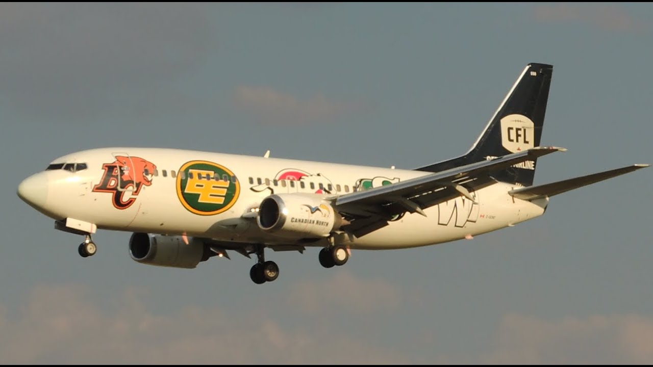Canadian North Boeing 737-300 CFL [C-GCNO] landing in YYC - YouTube