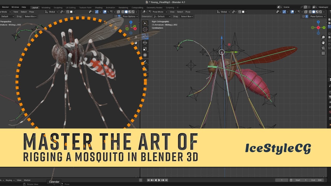Master the Art of Rigging a Mosquito in Blender 3D! - YouTube