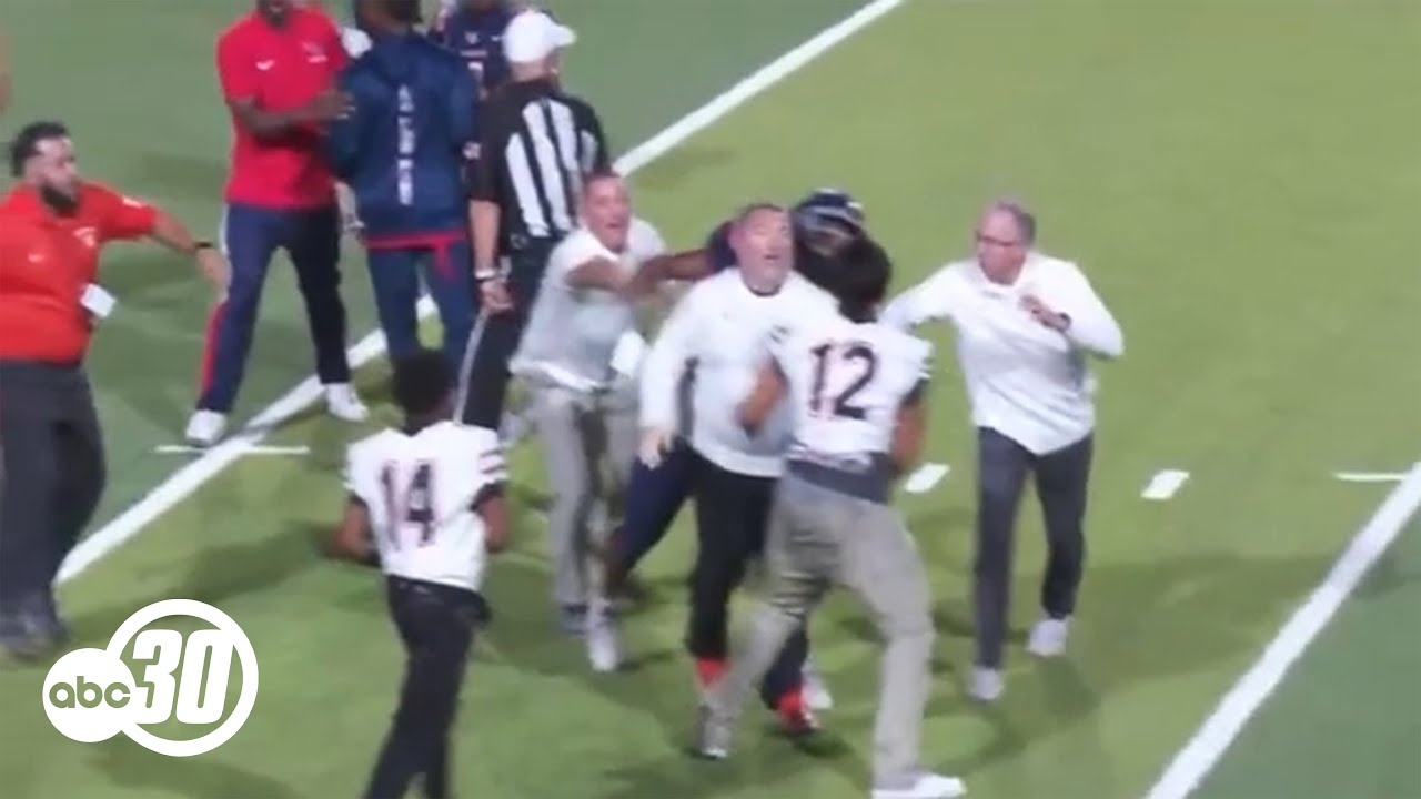 Massive fight breaks out between high school football teams in Fresno ...