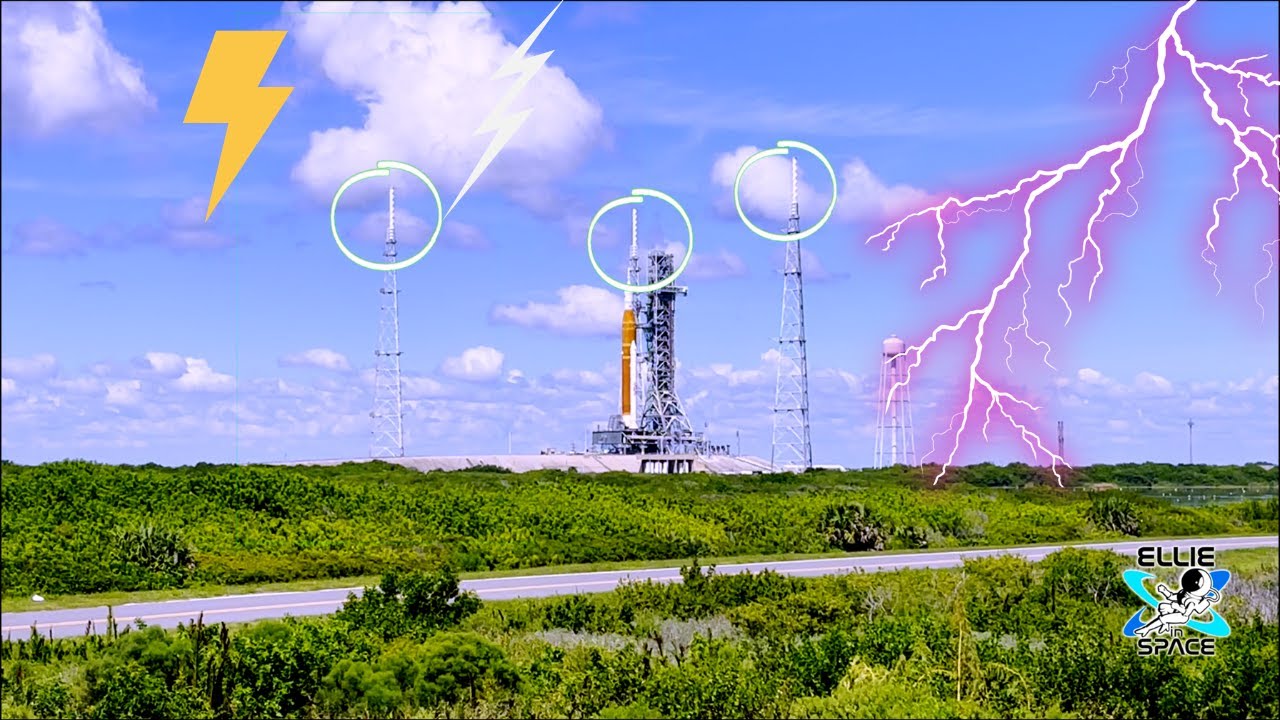 How huge towers protect Artemis from lightning strikes - YouTube