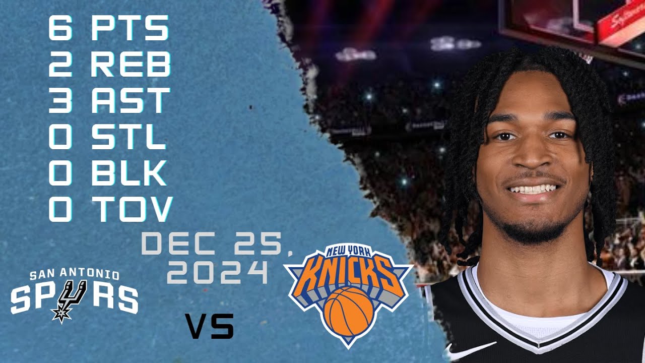 Stephon Castle Full Highlights & Lowlights vs KNICKS 25 12 2024 Regular ...
