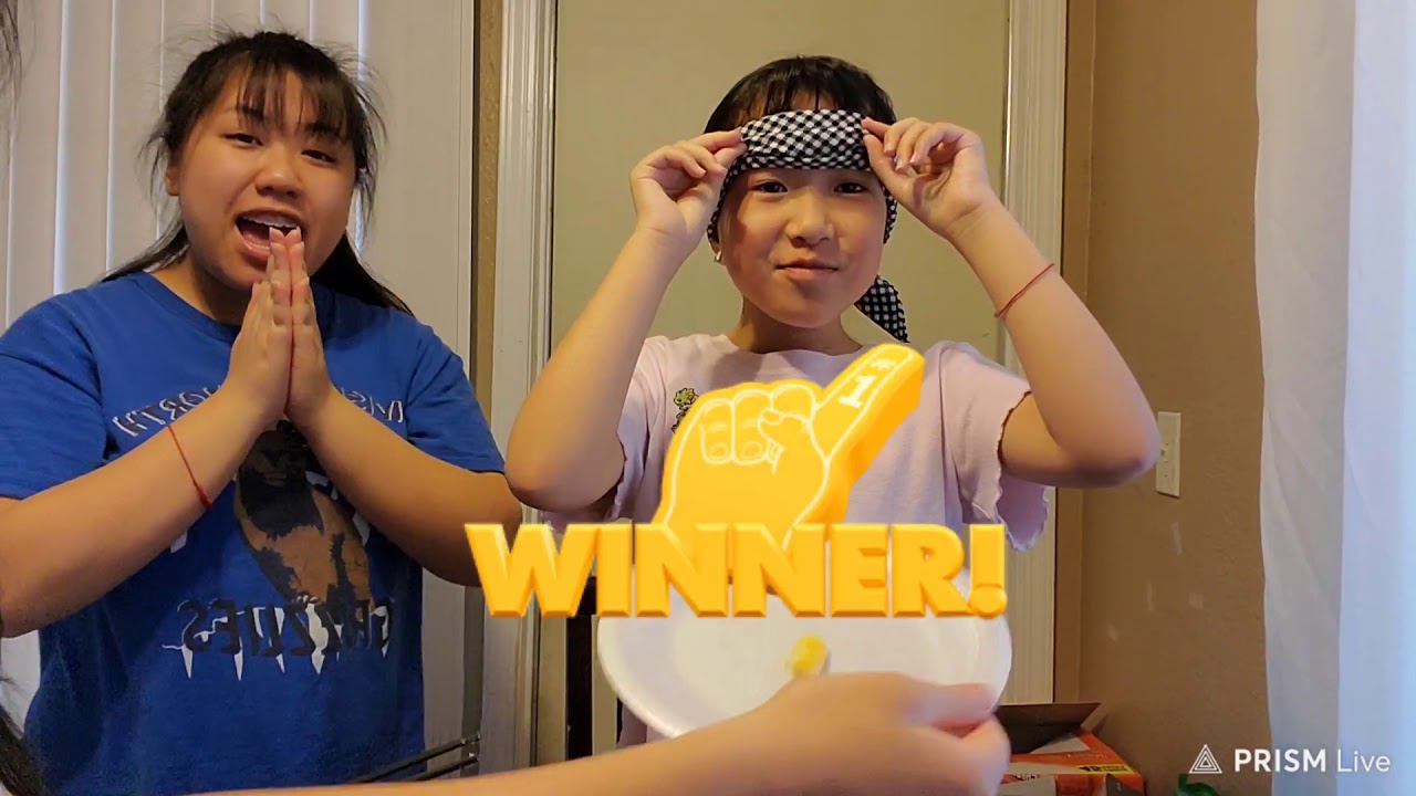 Blind fold taste test challenge with my sister's - YouTube
